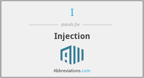 What is the abbreviation for injection?