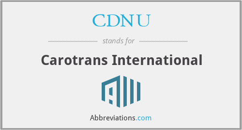 What does CDNU stand for?