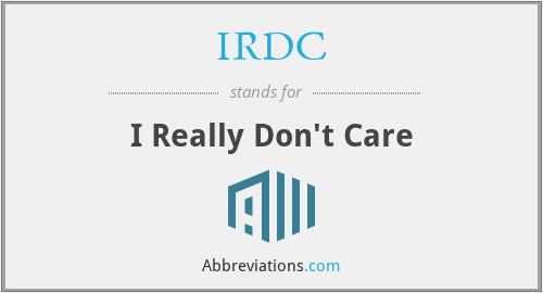 What does IRDC stand for?