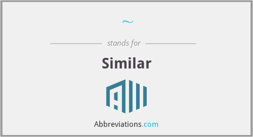 What is the abbreviation for Similar?
