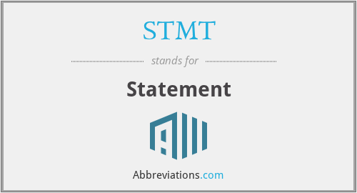 What is the abbreviation for statement?