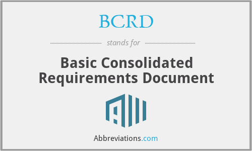 What does BCRD stand for?