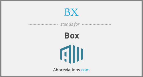What is the abbreviation for Box?