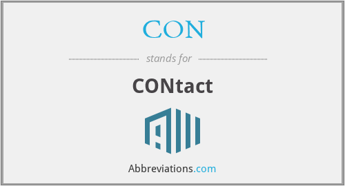 What is the abbreviation for contact?