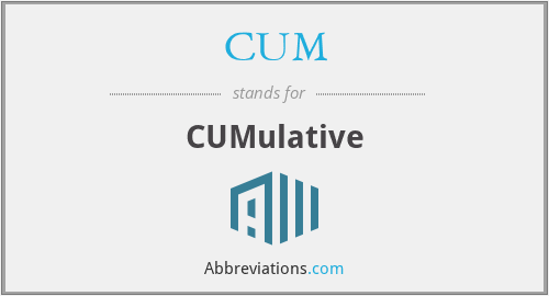 What is the abbreviation for CUMulative?