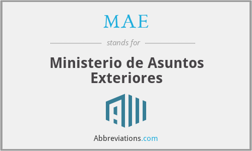 What does MAE stand for?