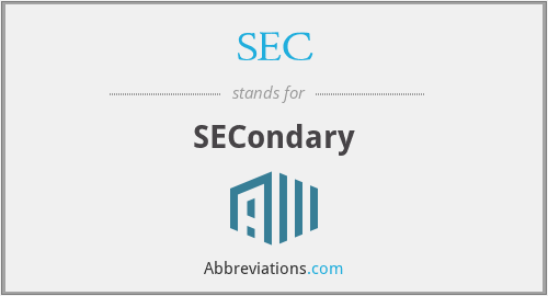 What is the abbreviation for secondary?