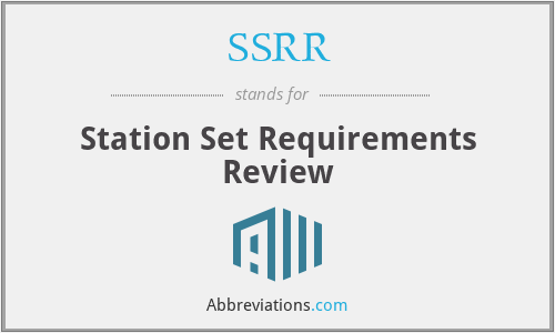What does SSRR stand for?