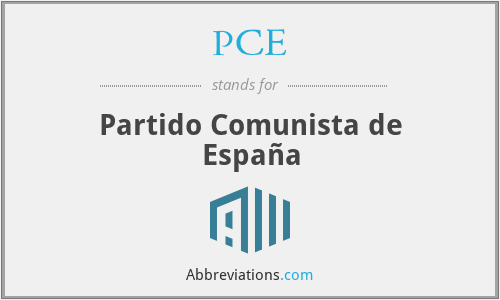 What does PCE stand for?