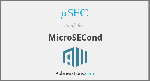 What is the abbreviation for Microsecond?