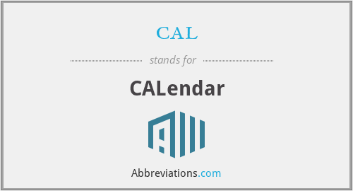 What is the abbreviation for CALendar?