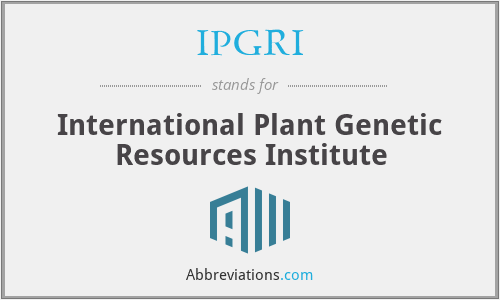 What does IPGRI stand for?