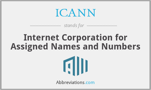 What does ICANN stand for?