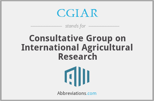 What does CGIAR stand for?