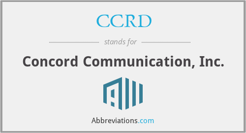 What does CCRD stand for?