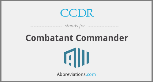 What is the abbreviation for Combatant Commander?