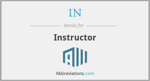 What is the abbreviation for Instructor?