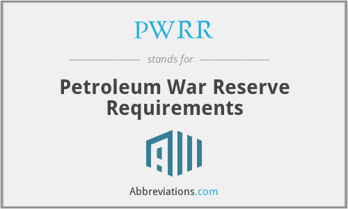 What does PWRR stand for?