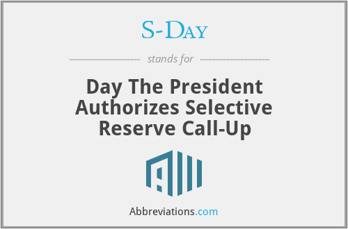 What does S-DAY stand for?