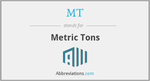 What is the abbreviation for metric tons?