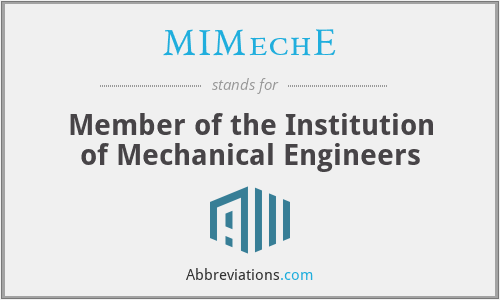 What does M.I.MECH.E stand for?