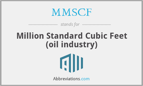 What does MMSCF stand for?