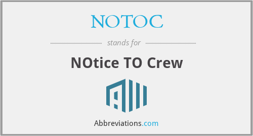 What does NOTOC stand for?