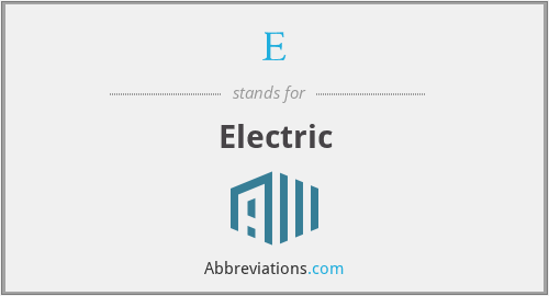 What is the abbreviation for electric?