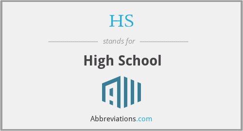 What does HS stand for?
