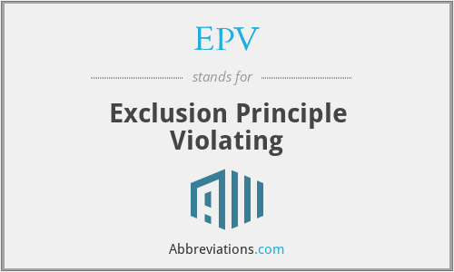 What does EPV stand for?