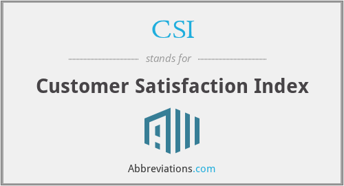 CSI - Customer Satisfaction Index