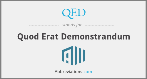 What does QED stand for?