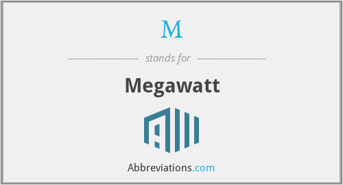 What is the abbreviation for megawatt?