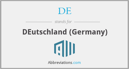 What does DE stand for?