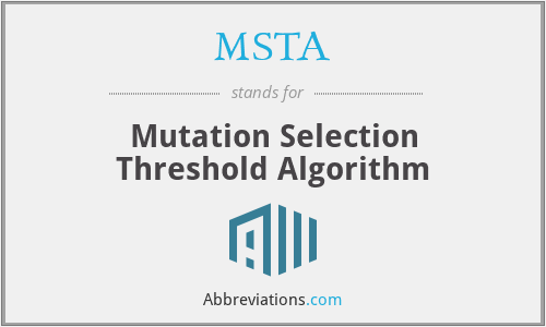 What does MSTA stand for?