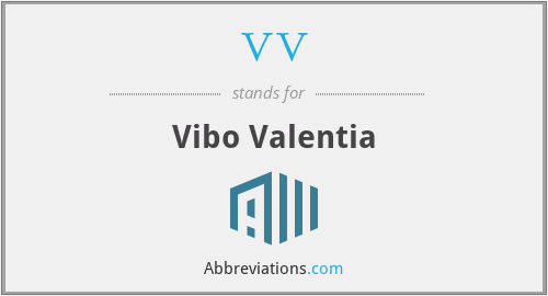 What does VV stand for?