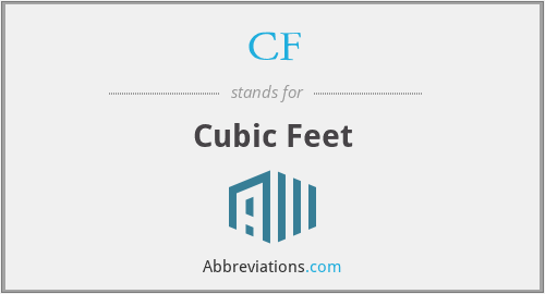 What is the abbreviation for cubic feet?