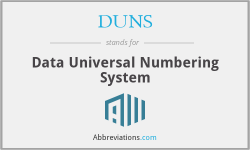 DUNS - Data Universal Numbering System