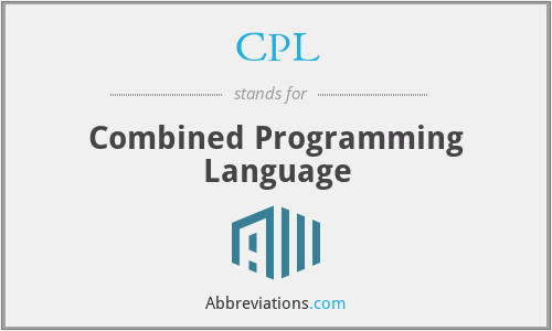 CPL - Combined Programming Language
