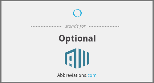 What is the abbreviation for Optional?