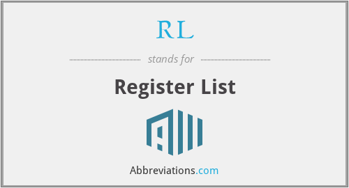 What is the abbreviation for register list?