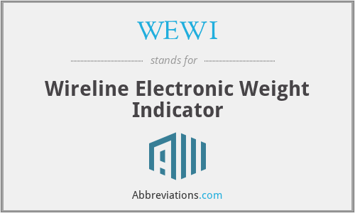 WEWI - Wireline Electronic Weight Indicator