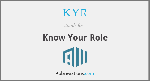 What does KYR stand for?