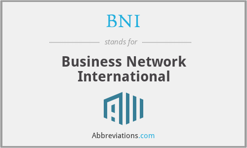 What does BNI stand for?