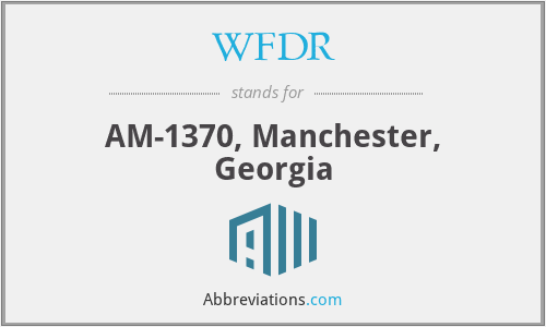 What does WFDR stand for?