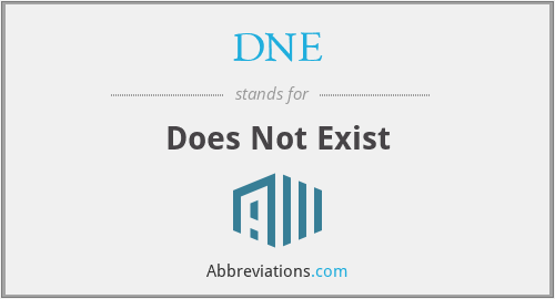 What does DNE stand for?