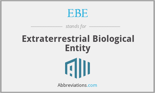 What does EBE stand for?