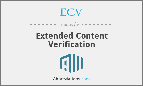 What does ECV stand for?