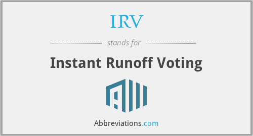 What does IRV stand for?