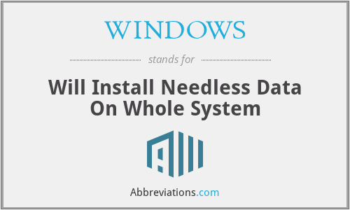 What does WINDOWS stand for?